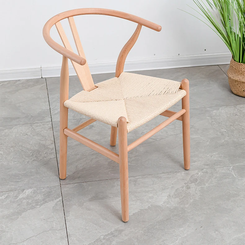 Nordic Simple Design Solid Wood Dining Chair With Leisure Handrail ...