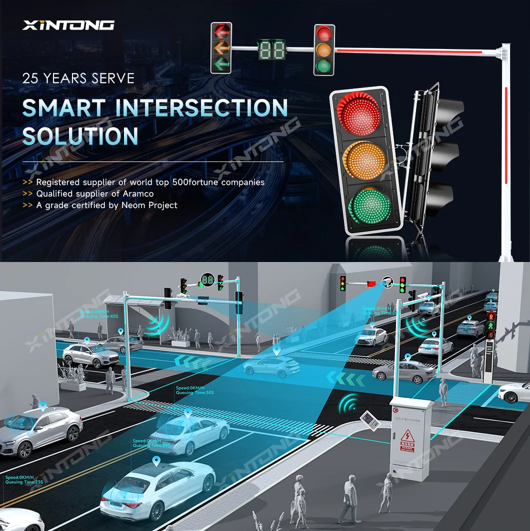 XINTONG New Design Led Traffic Light Pedestrian Crosswalk 4 Way ...