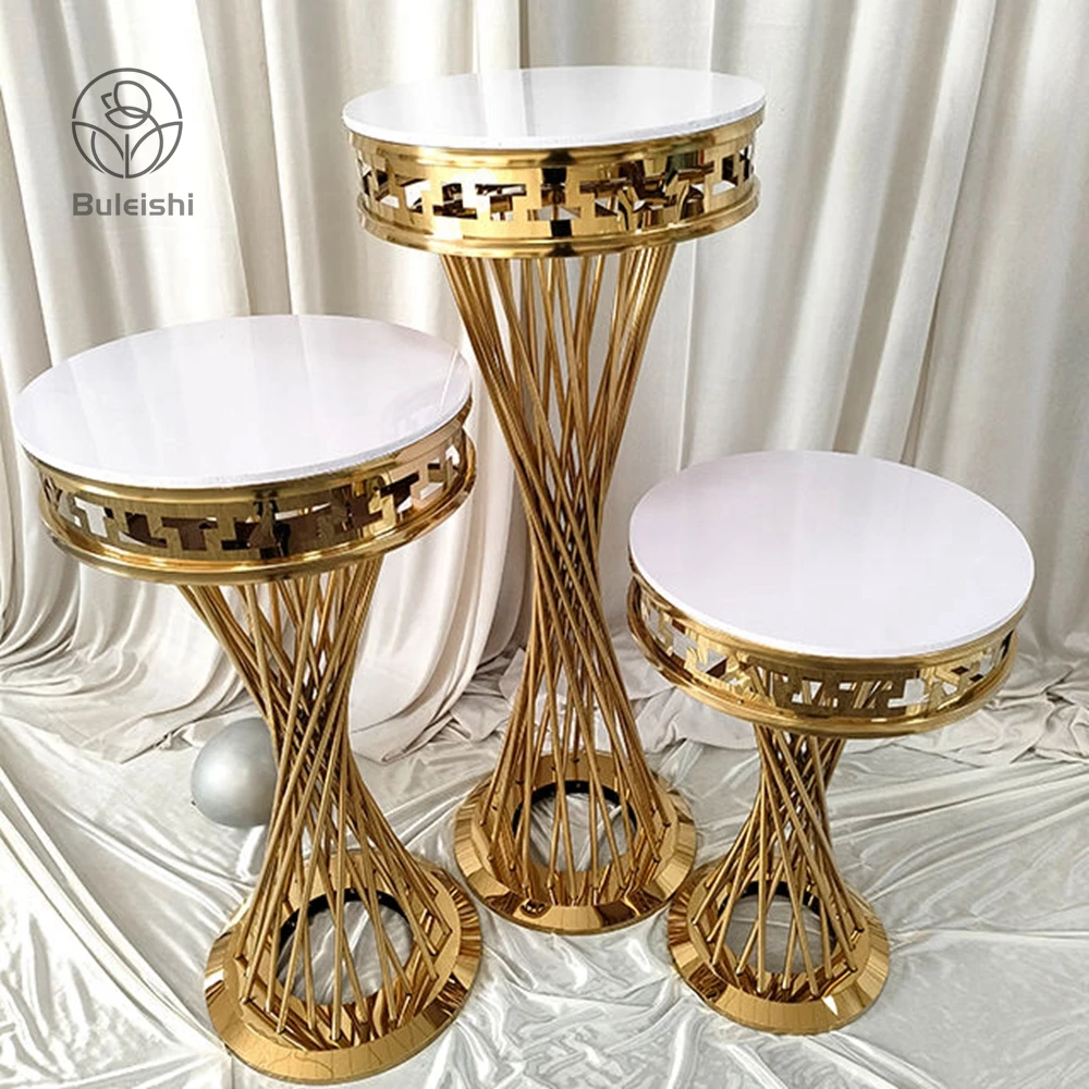 Tables Cake Dessert Table Gold Silver Plinth Stand Cylinder Pedestal ...