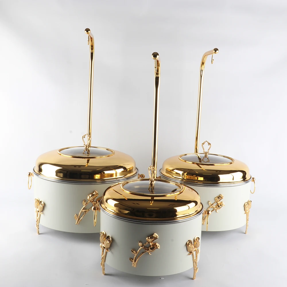 Luxury arabic Food Warmer rose shaped Insulated thermos chafing dish ...