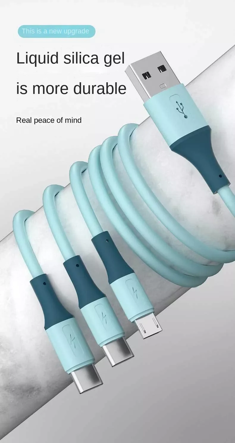 Popular Super 3 In 1 Fast Charging Type C 5a Usb Charger Data Cable For ...