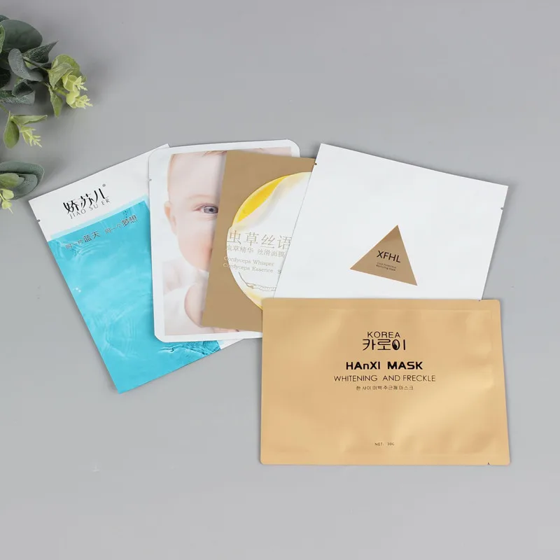Aluminum Foil Cosmetic Sample Sachet Print Plastic 3 Sides Sealed Skin ...