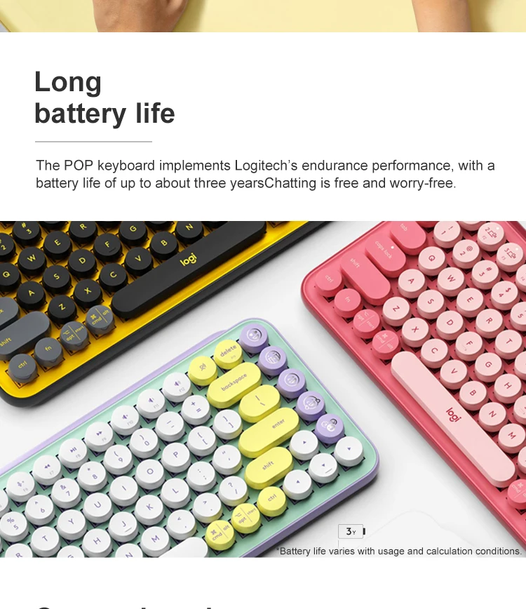 Logitech Bubble Wireless Mechanical Keyboard - 108 Keys