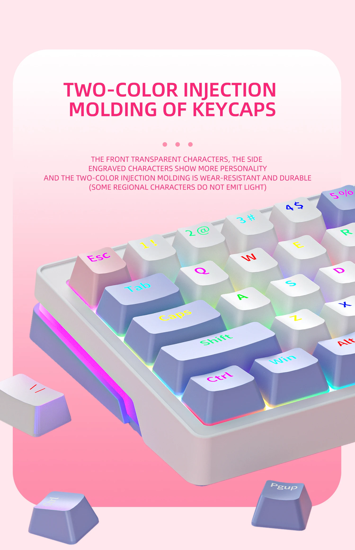 ZA63 Pro Gaming Keyboard - RGB Backlit, Wireless, Mechanical