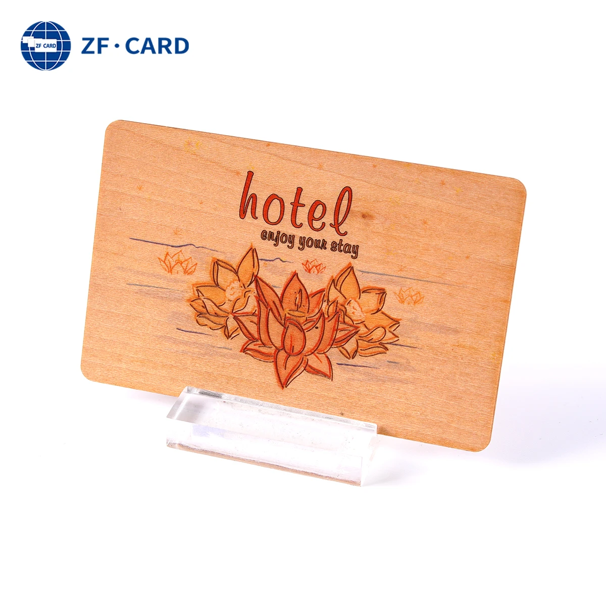 Eco Friendly Recyclable Bamboo Hotel Key Card Mifare(r) Plus Se 1k Rfid ...