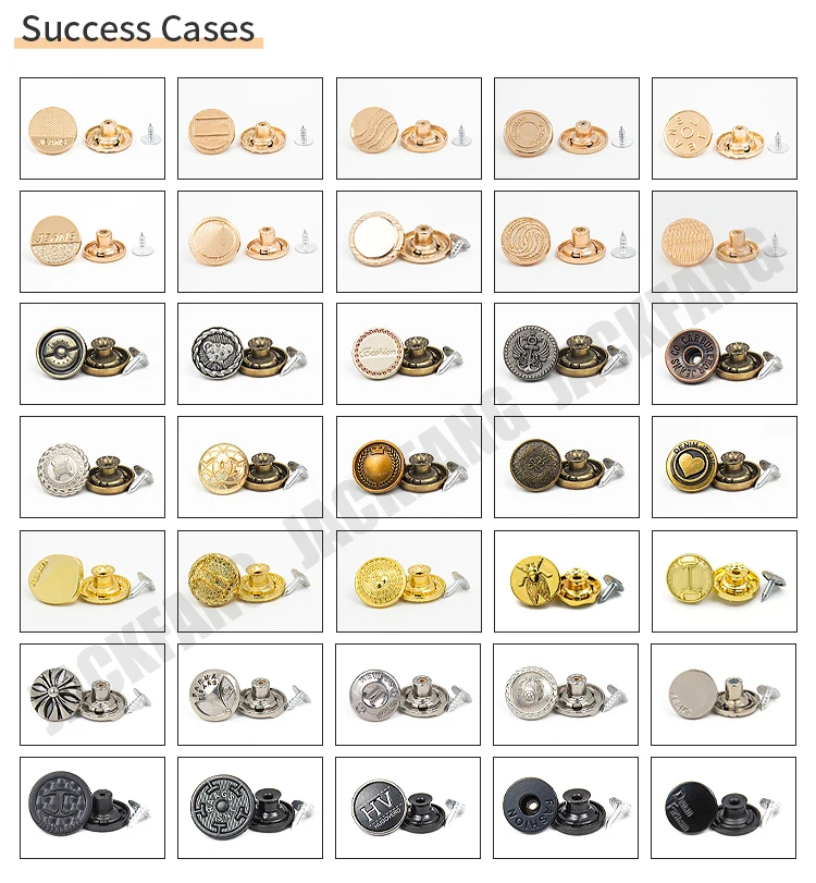 Garment Accessories Engraved Zamak Customized Denim Button Rivets 15mm ...