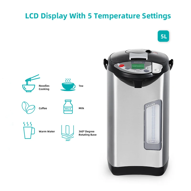 Aeccn Customization Kitchen 5l Lcd Panel Re-boil 360 Degree ...