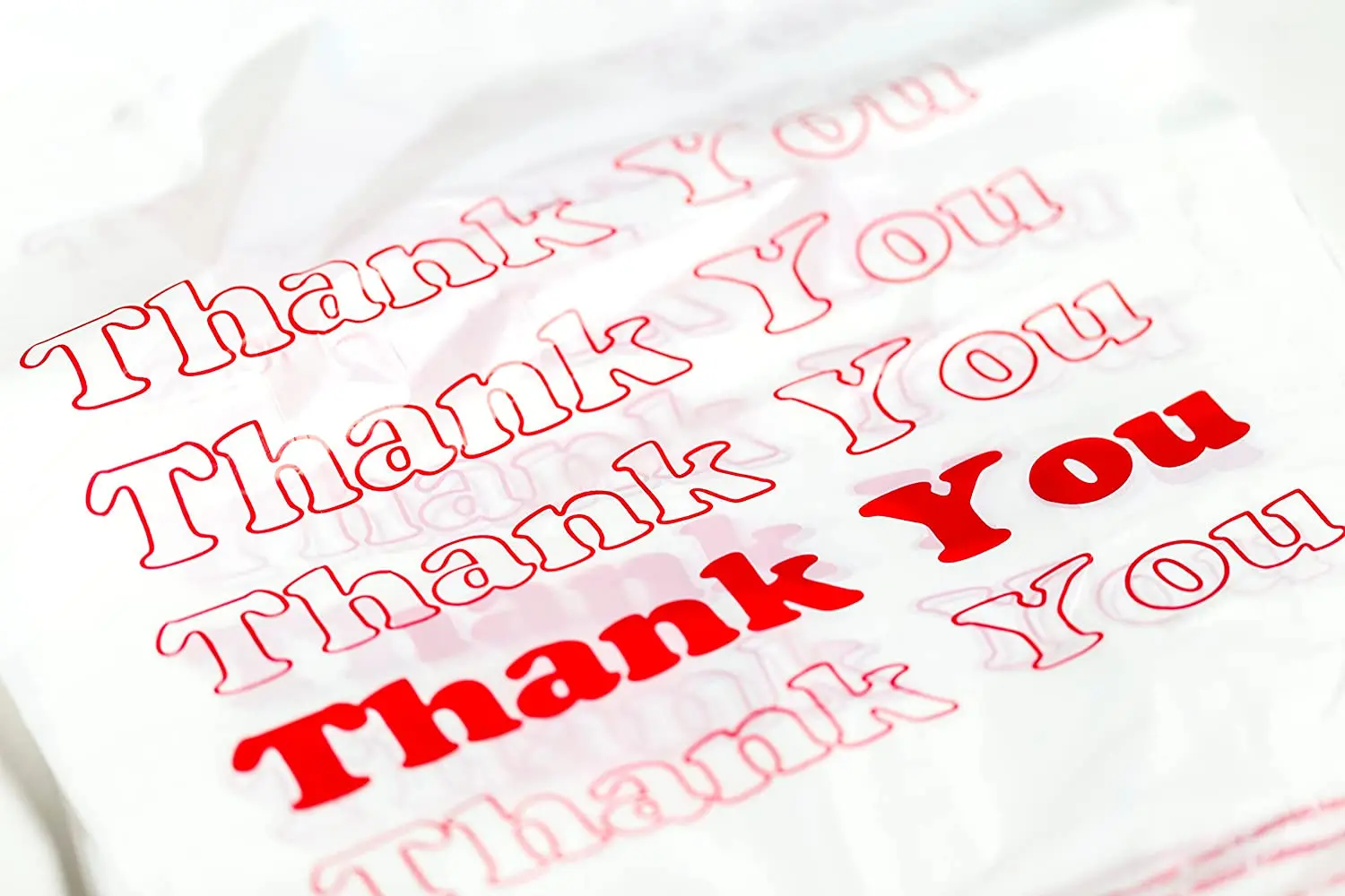 Thank You Plastic Bags with Handles Reusable and Disposable Grocery ...