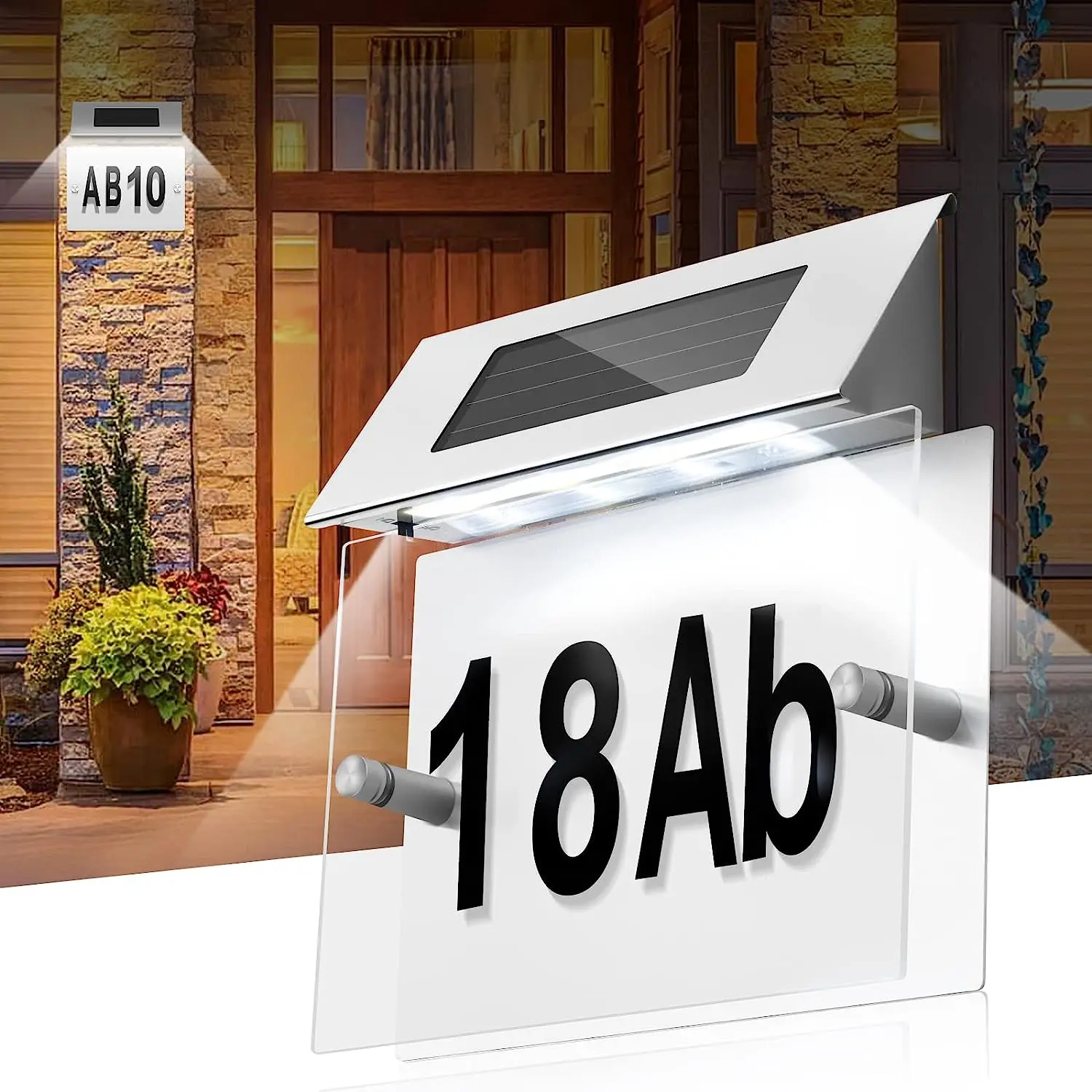 Outdoor Waterproof Solar Powered Led Electronic Address Signs Sign ...
