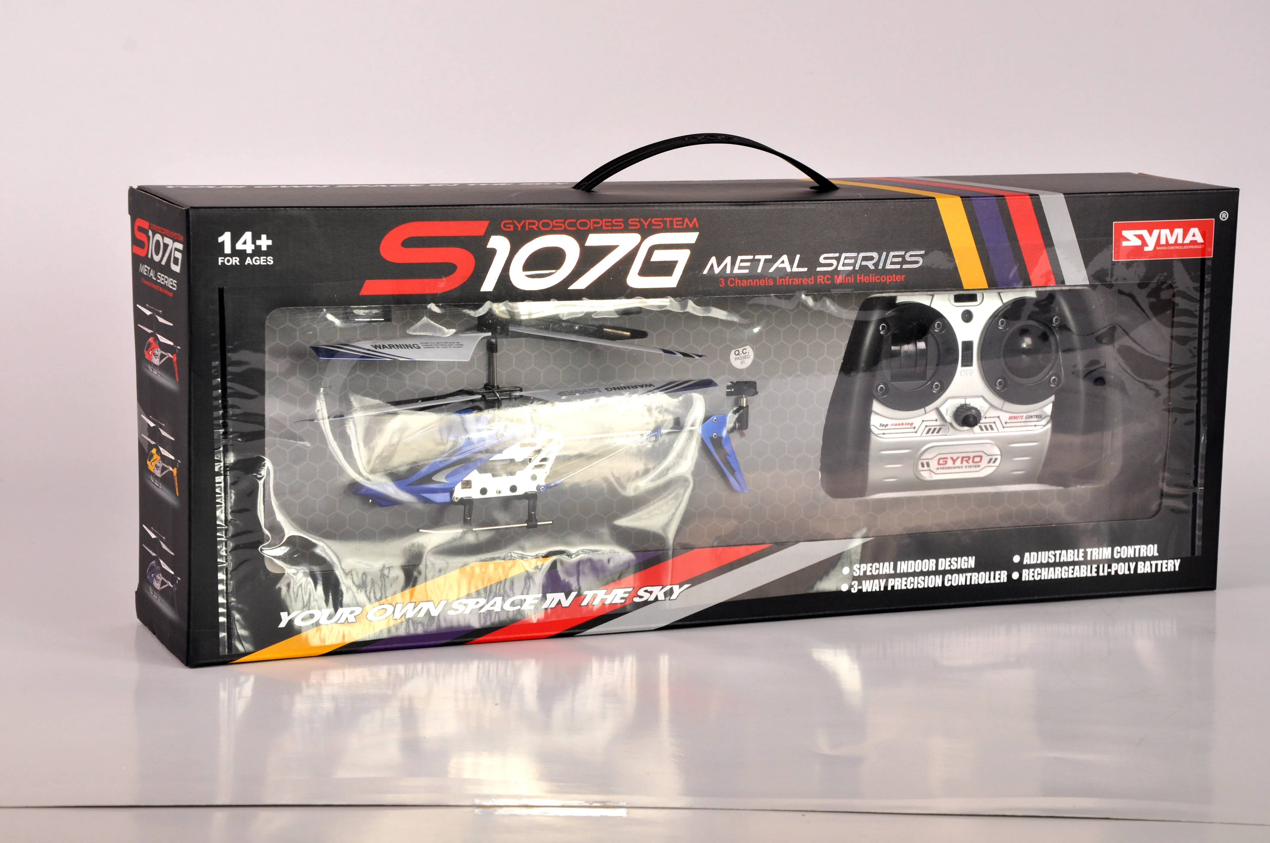 Syma S107g Phantom 3ch 3.5 Channel Mini Rc Helicopter With Gyro Toy Rc ...