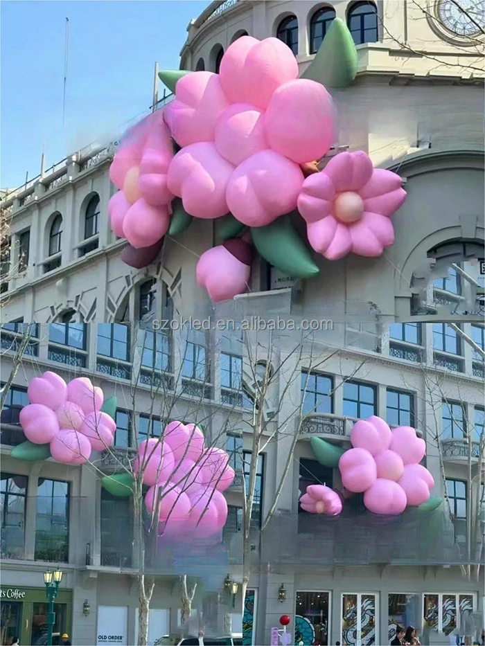 Advertising Large Inflatable Flower Stage Display Giant Inflatable ...
