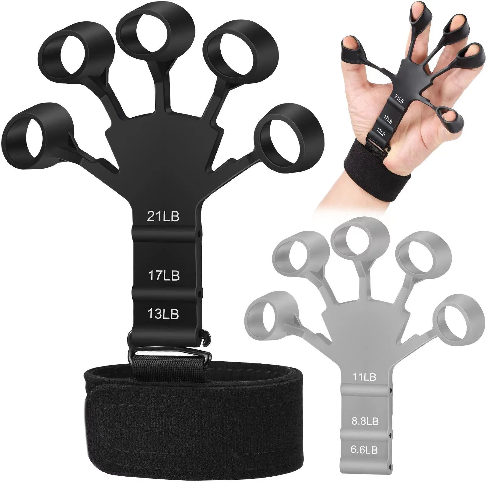 New Finger Strengthener Finger Flexion Extension Training Hand Grip ...