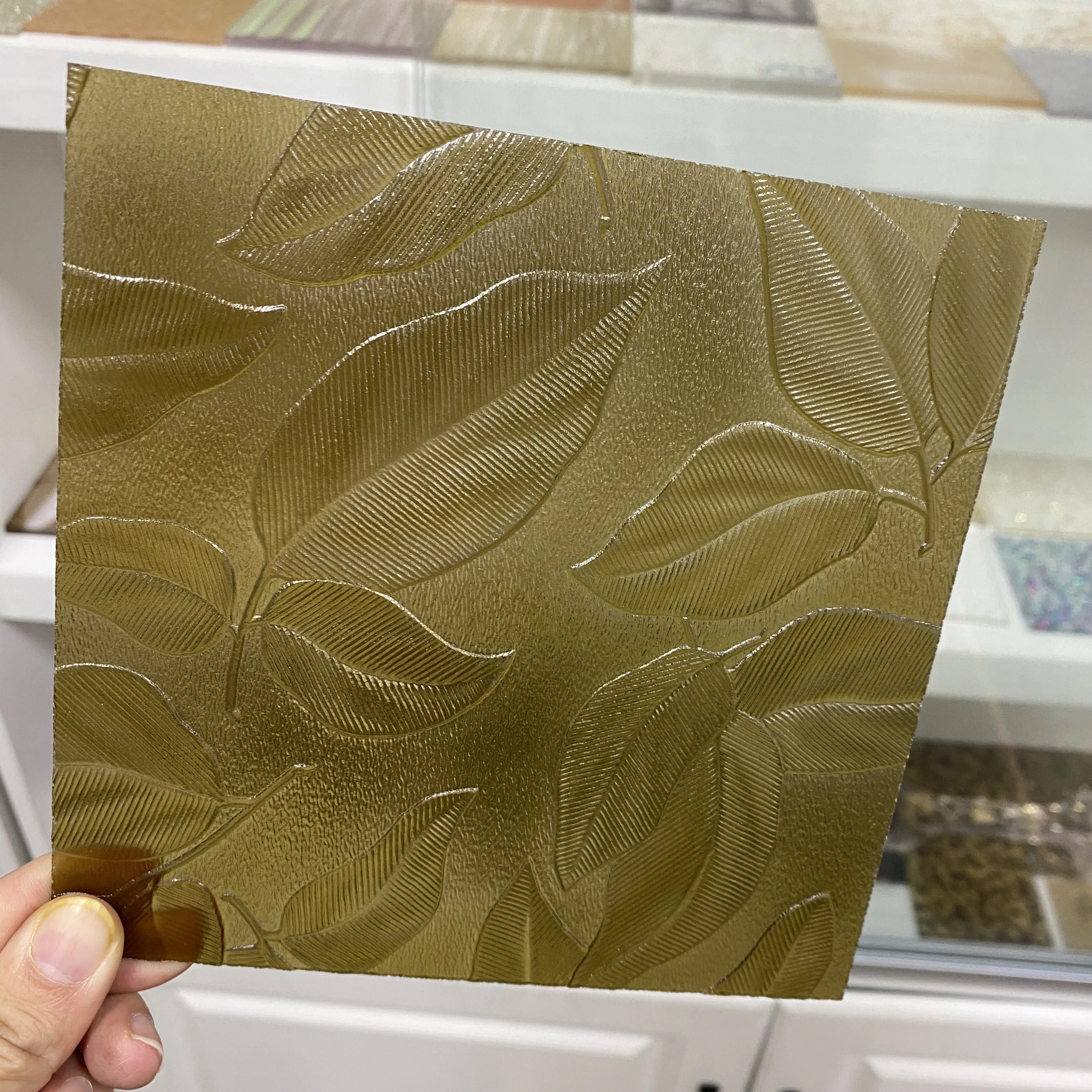 Leaf Texture Plastic Board/ Ps Partition Screen Decoration Material ...