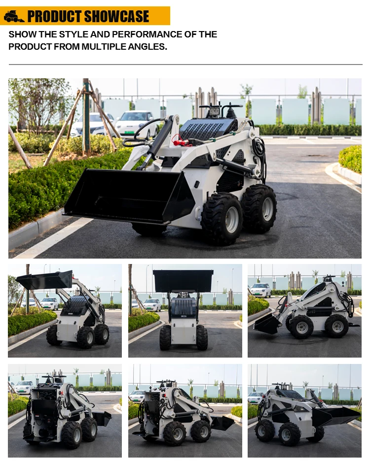 300KG Wheel Stand Mini Skid Steer Loader - High Efficiency