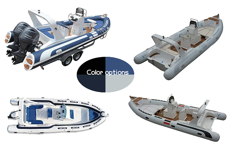 22.5ft Rib 680 Fiberglass Hull Luxury Hypalon/orca/pvc Inflatable Boat ...