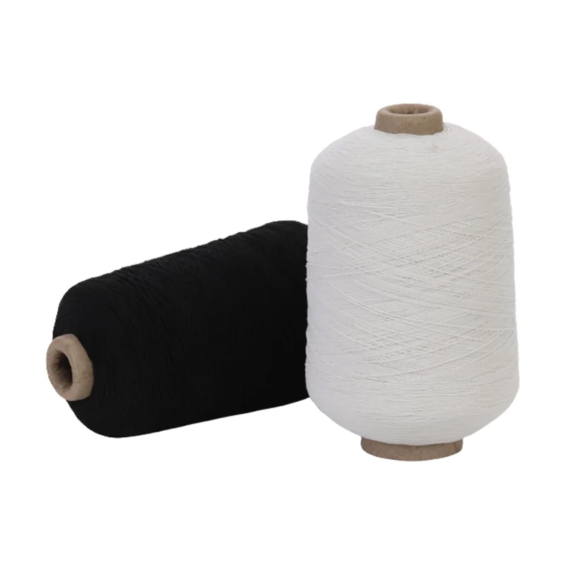 High Elastic Covered Latex Material Yarn Rubber Thread Polyester Rubber Covered Knitting Yarn ...