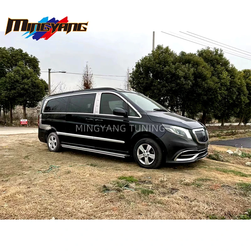 High Quality Maybach Style Car Bumper Hood Bodykit for Mercedes Benz VITO V260 Old to New Body ...