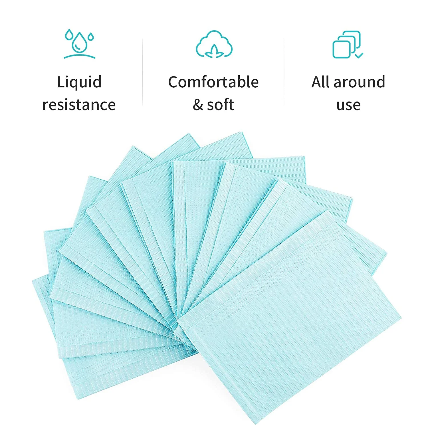 Disposable 3 Ply Patient Bibs - Medical & Dental Use