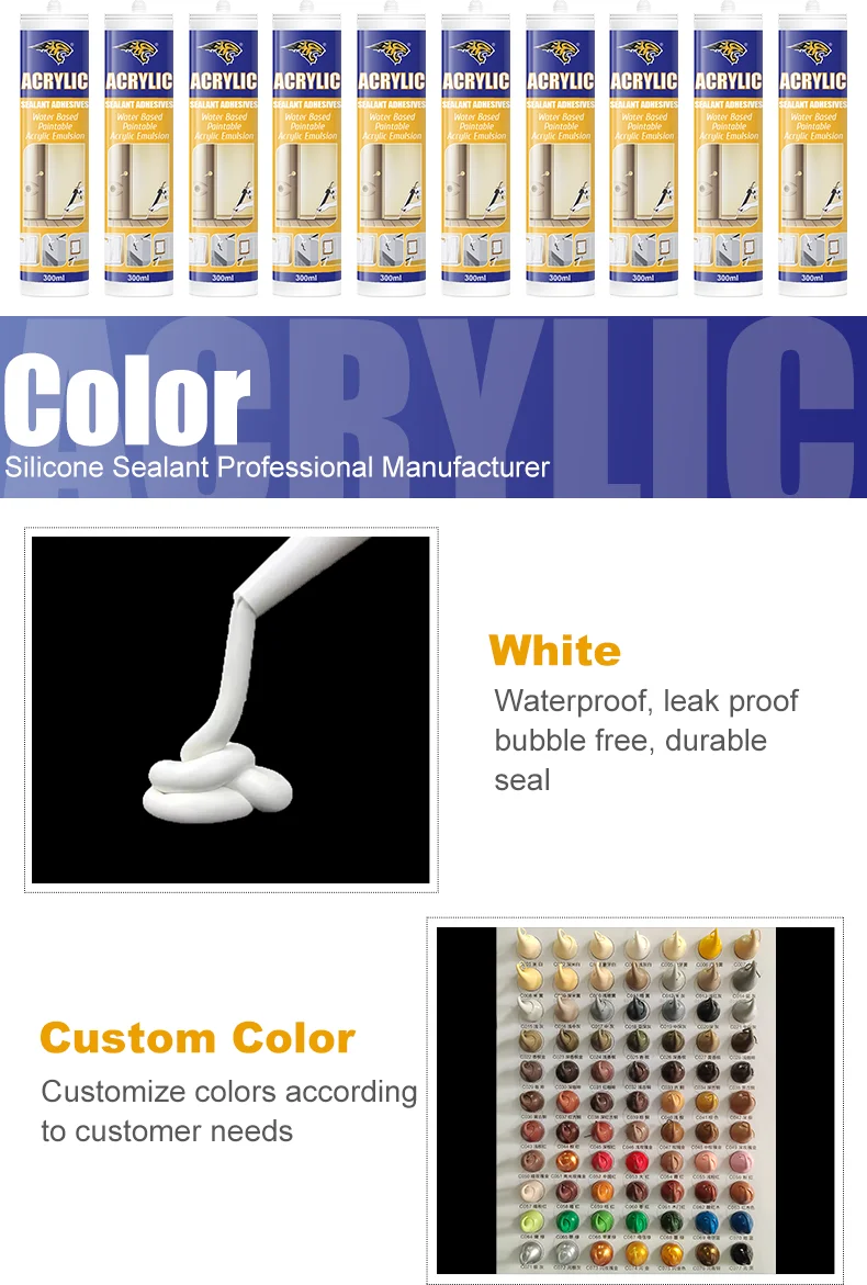 Wholesale 300ml Acrylic Sealant Repairing Caulking Water Based ...