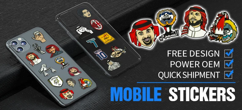 Custom Stickers - Gold and Silver Plated Badges for Phones