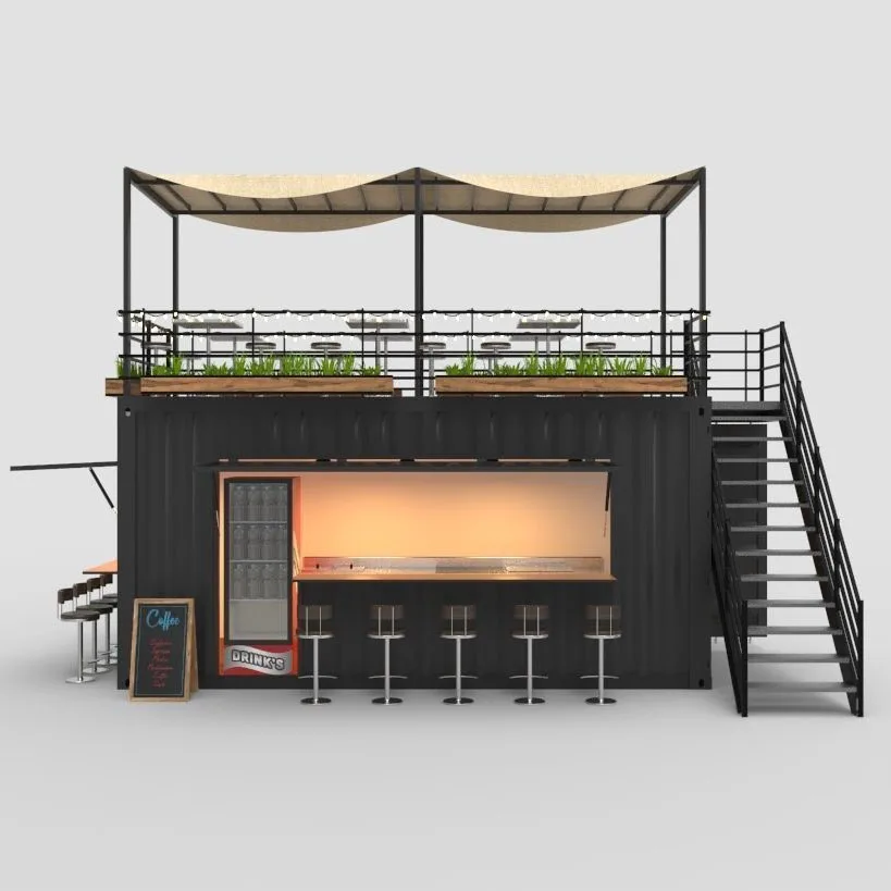 Custom Design 20ft 40ft Prefabricated House Container Cafe