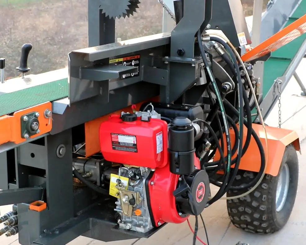 20 Ton Gasoline Log Splitter Wood Processor With Hydraulic Horizontal ...