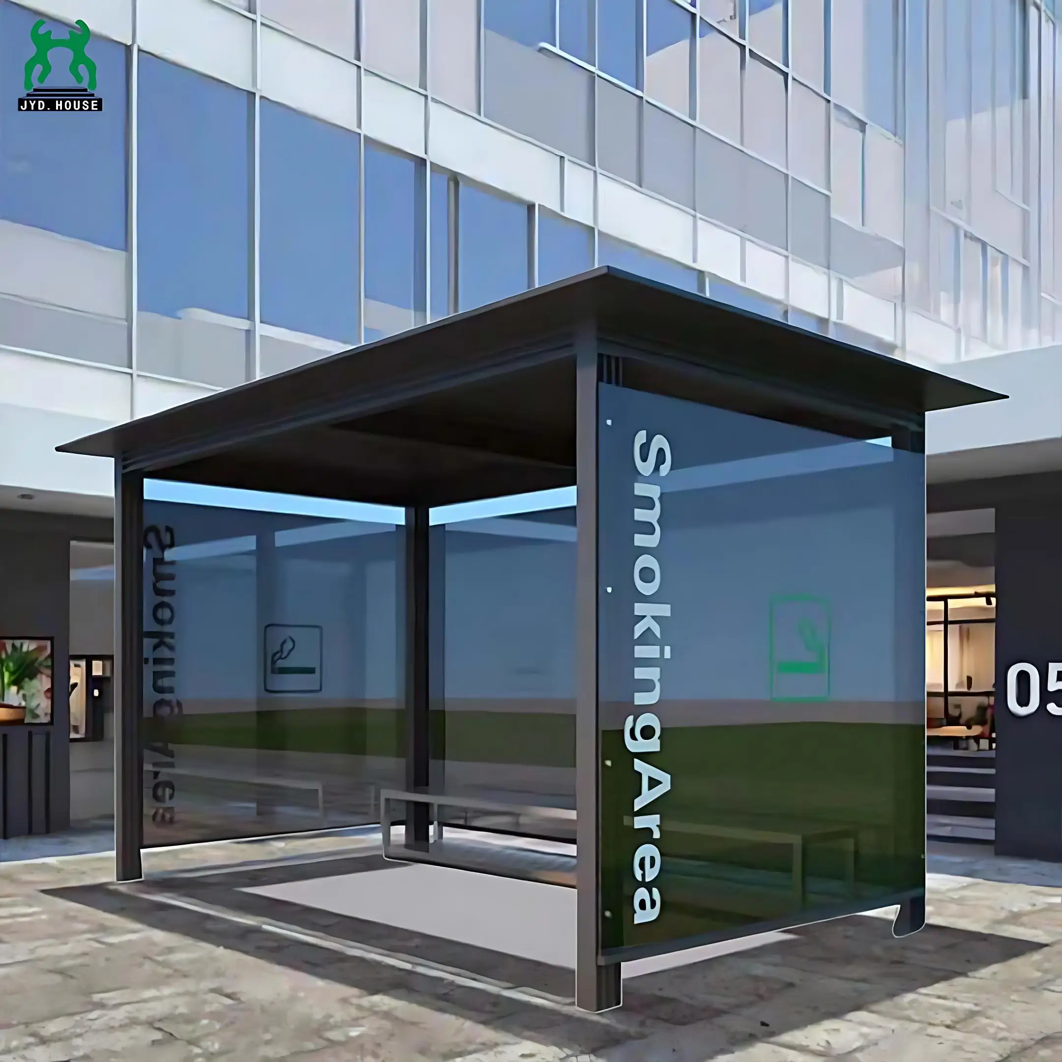 Contemporary Steel Smoking Booth for Villa Apartment & Carport Use for ...