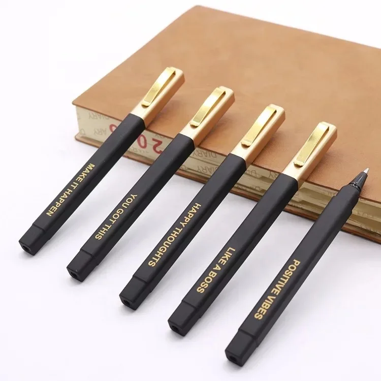 Sy10 Stocked Promotional Plastic Ballpoint Pen Rubber Finished Square ...