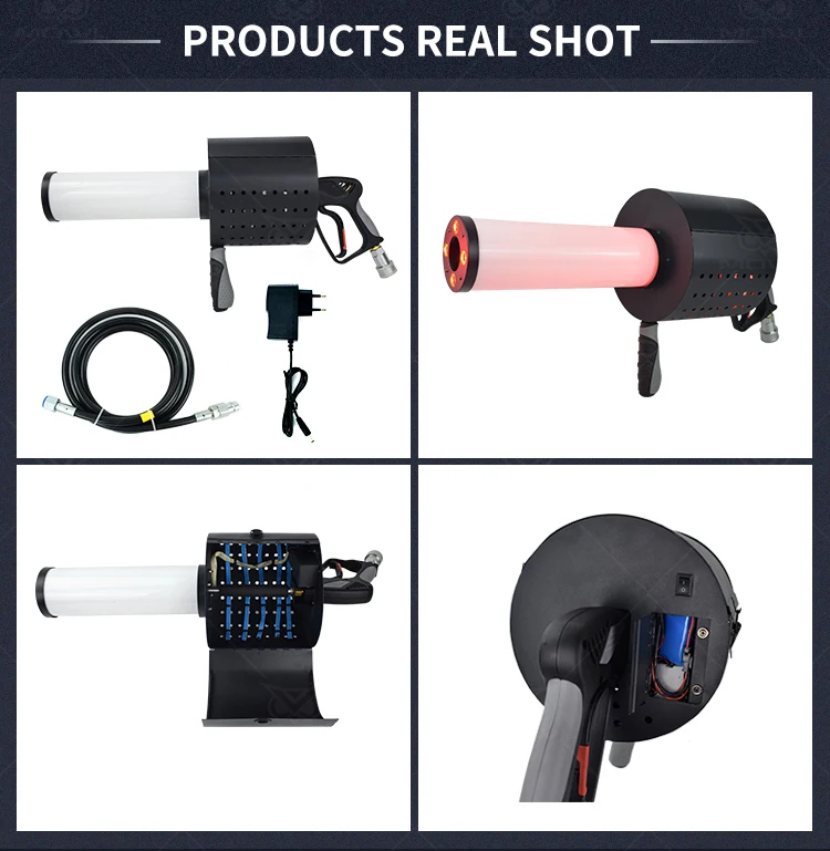 MOWL DMX RGB Hand Shooter LED CO2 Confetti Jet Gun for DJ Bar Party ...