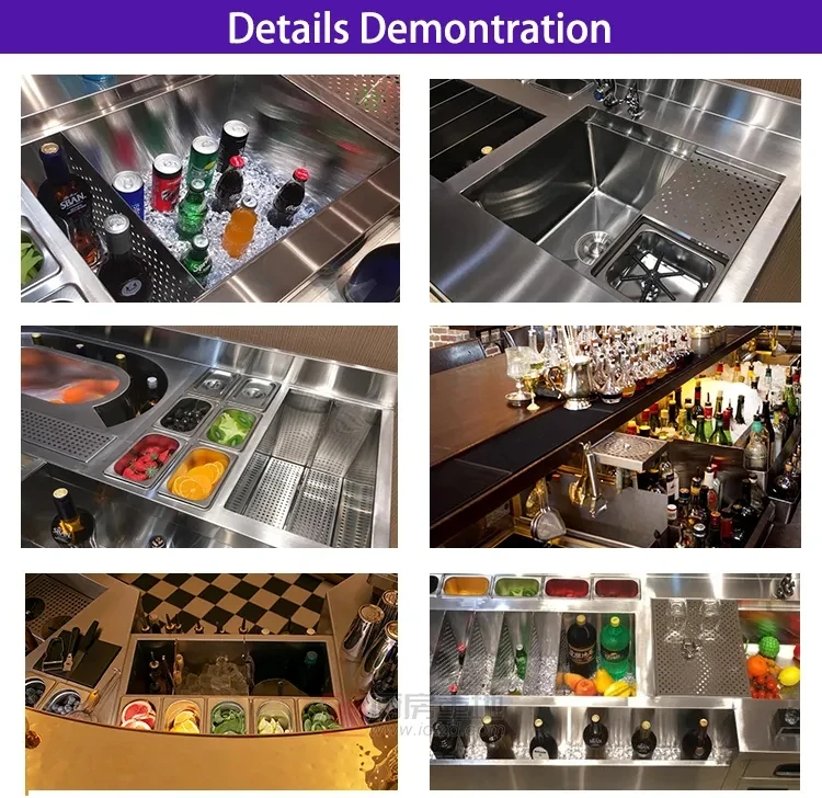 Portable Bar Counter Customization Stainless Steel Counter Top Standard ...