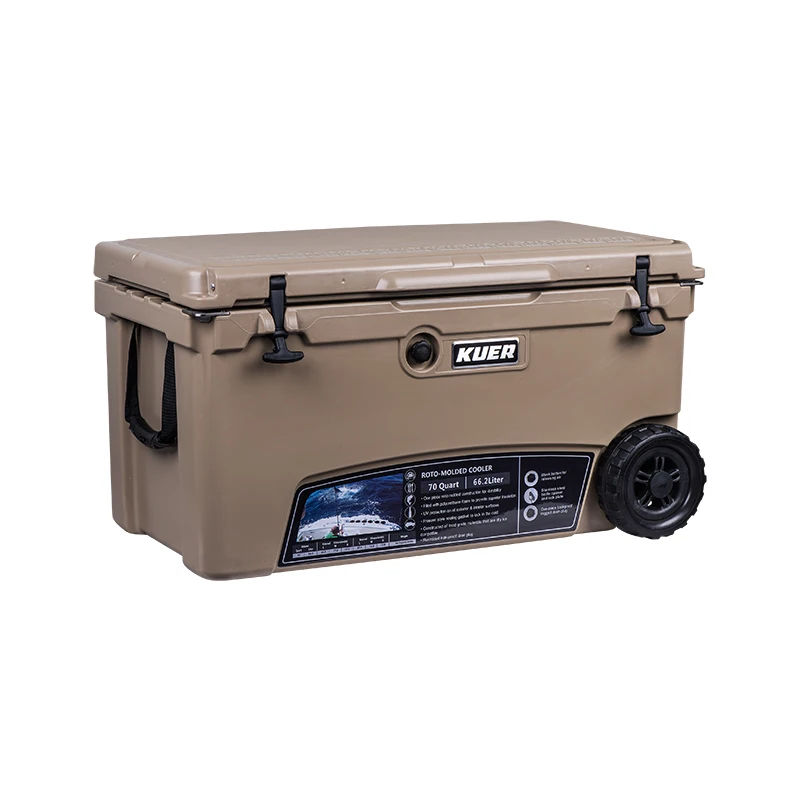 Kuer 70QT Retro Cooler Box with Wheels Hand Plastic Cold Box| Alibaba.com
