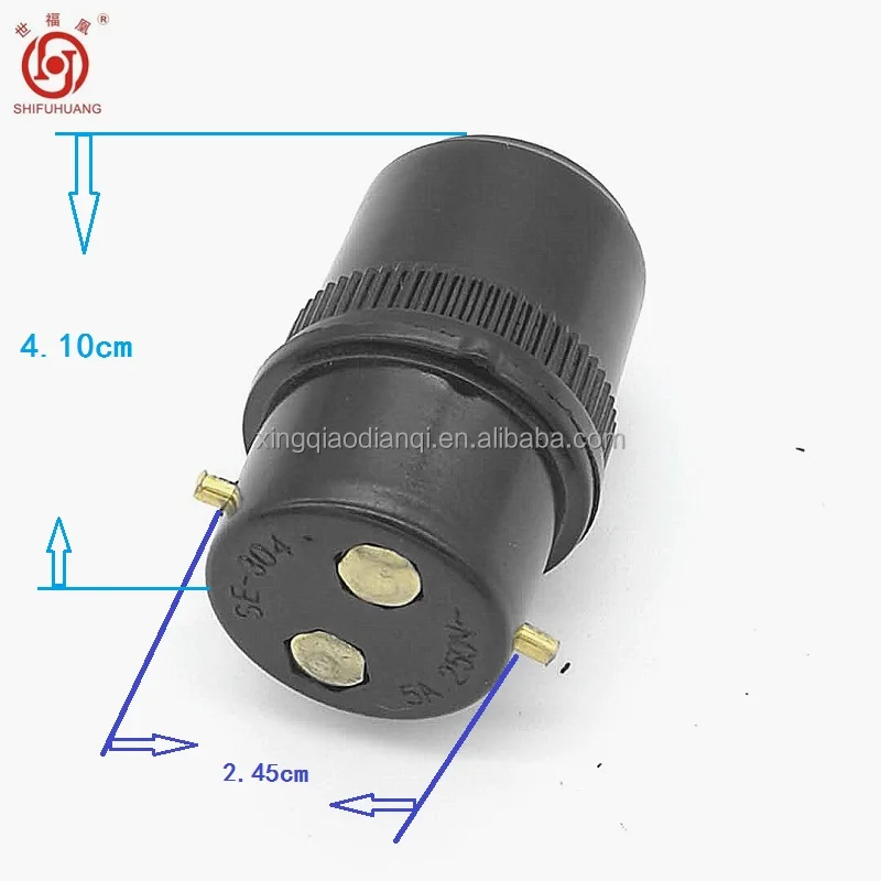 Factory Direct sale B22 Bayonet Light Adaptor Plug Bulb Holder ...