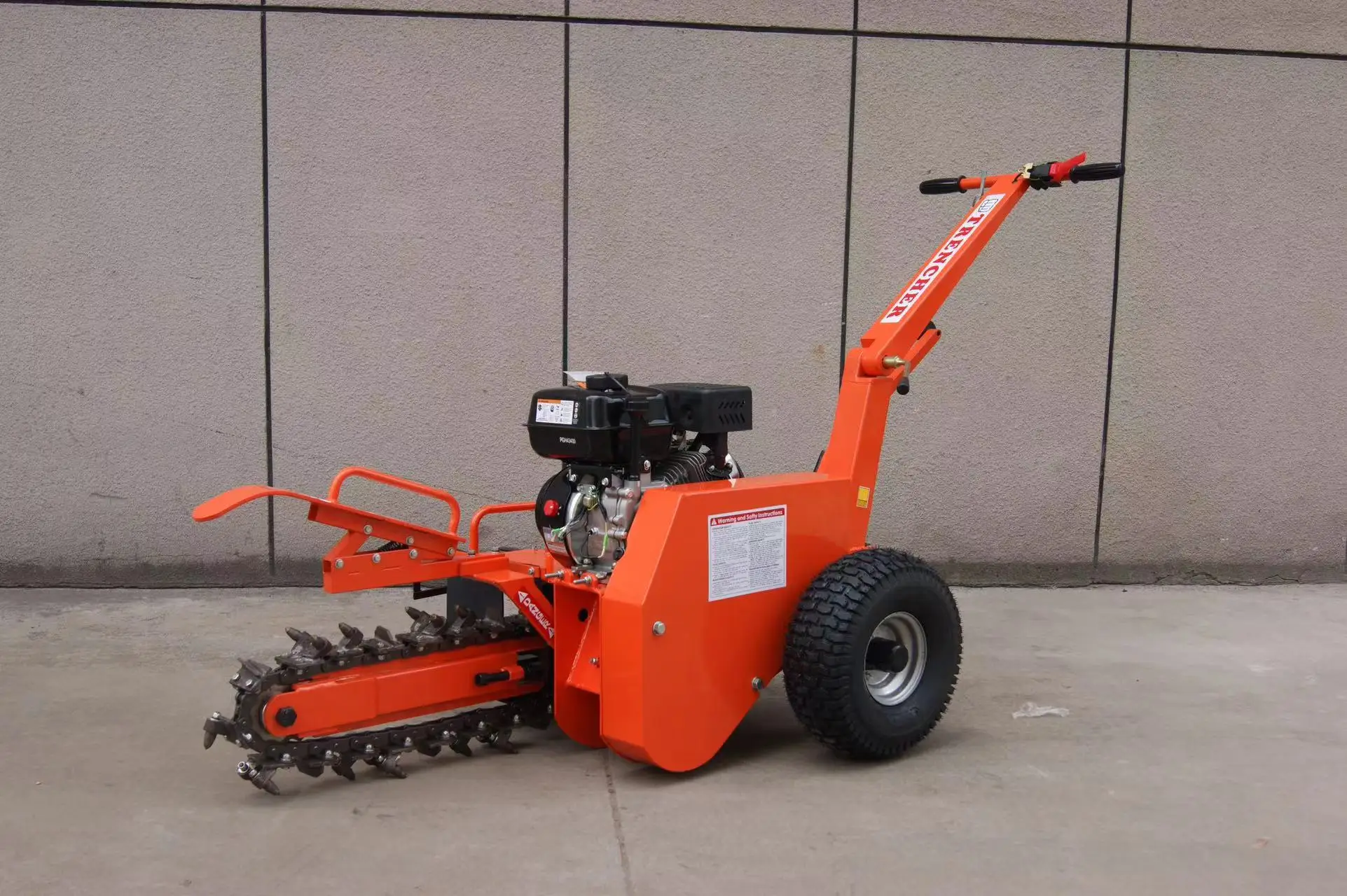 15hp Petrol Engine Powered Mini Trencher Machine For Pipelines Laying ...