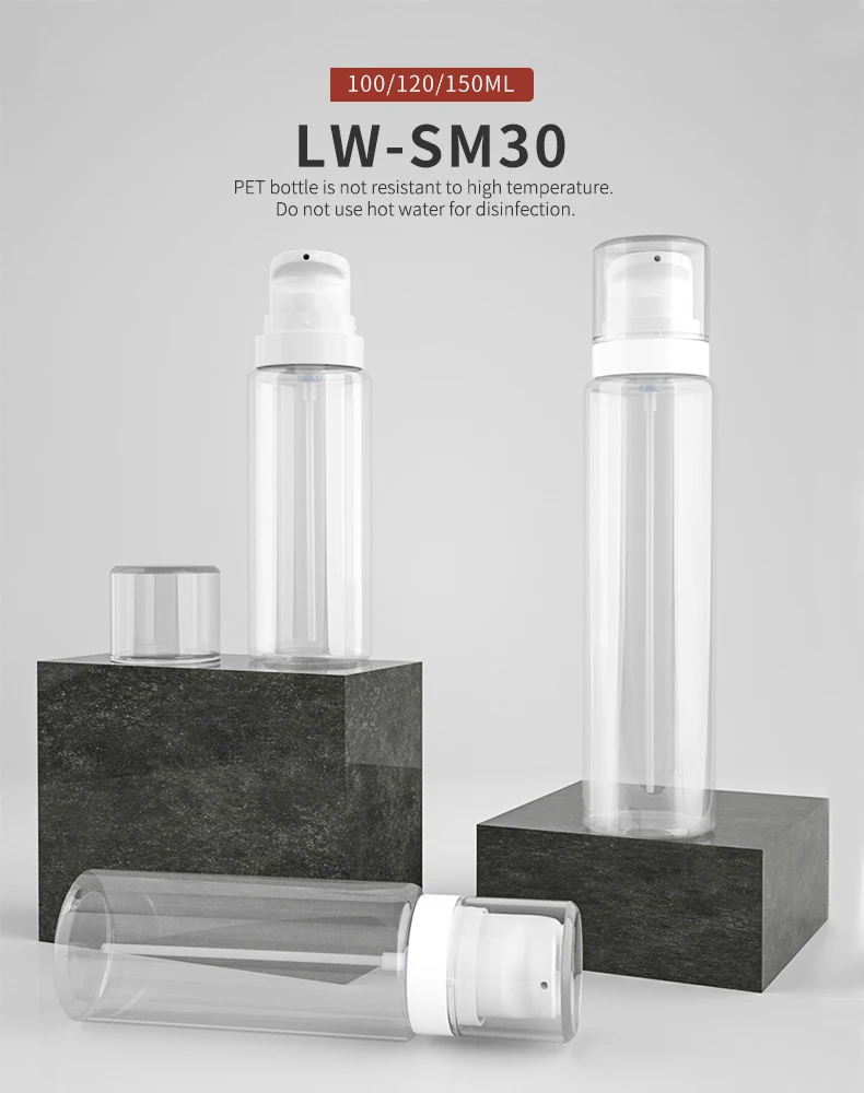 Lw-sm30 Custom Pet Lotion Essence Pump Bottle 100ml 120ml 150ml ...