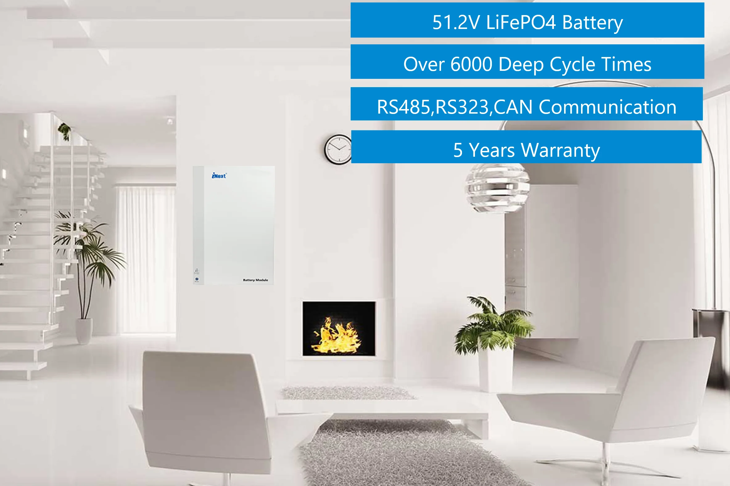 Smart Bms Rs485 Rs232 Can Communication 51.2 Volt 200ah 10 Kwh Wall ...