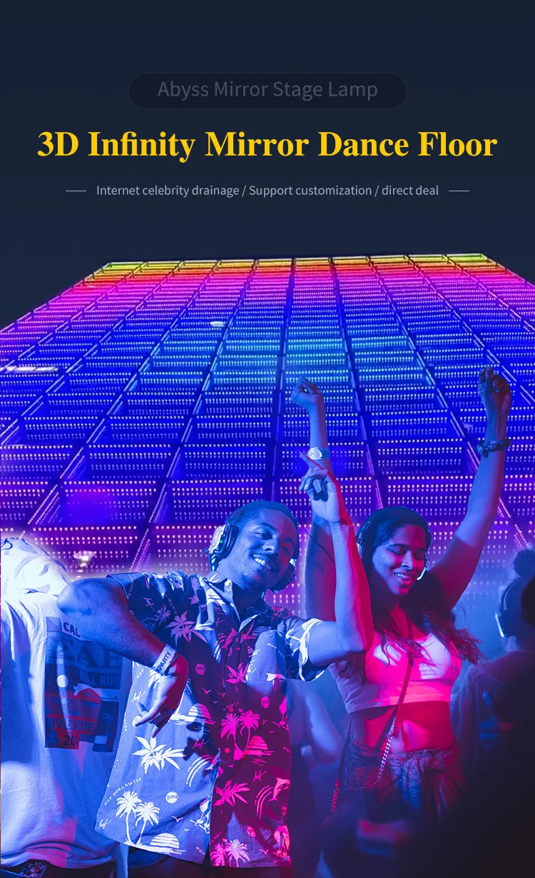 Hot Sale Glass Floor Stage Led Infinite Mirror Dance Floor Lights For ...