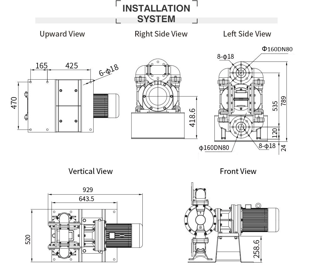 DBY3-80Q Electric Diaphragm Pump_DBY_Electric Double Diaphragm Pumps_GODO PUMPS