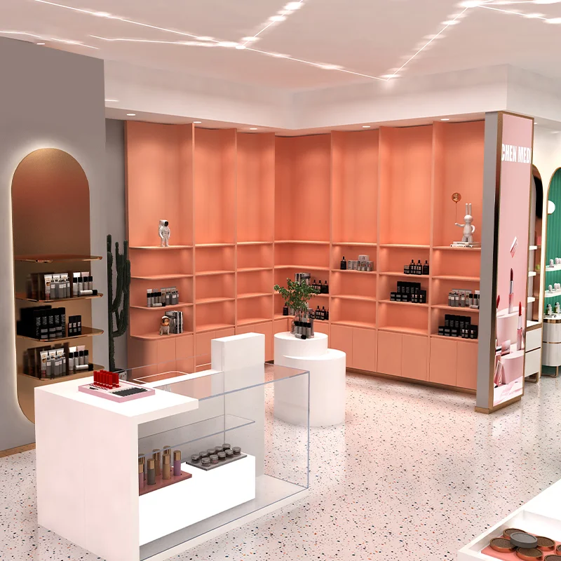 Acrylic Window Display Cabinet for Beauty Salon Cosmetics Shelf for ...