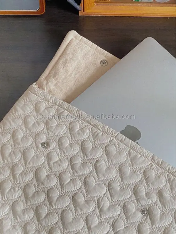 Korean Style Cute Quilted Love Heart Pattern Pad Tablet Inner Cover ...