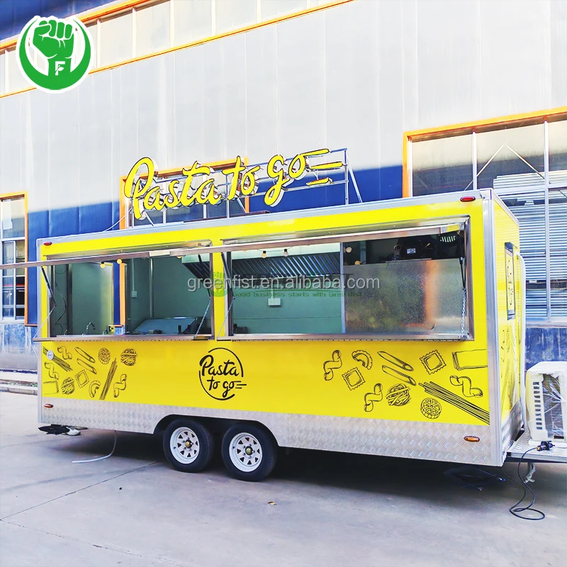 Alibaba.com: 16ft Yellow Mobile Restaurant Trailer for Seafood, Jacket ...
