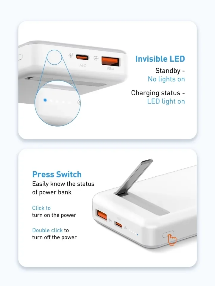 Ldnio Pq16 Portable Magnetic Wireless Charging Power Bank 10000mah ...