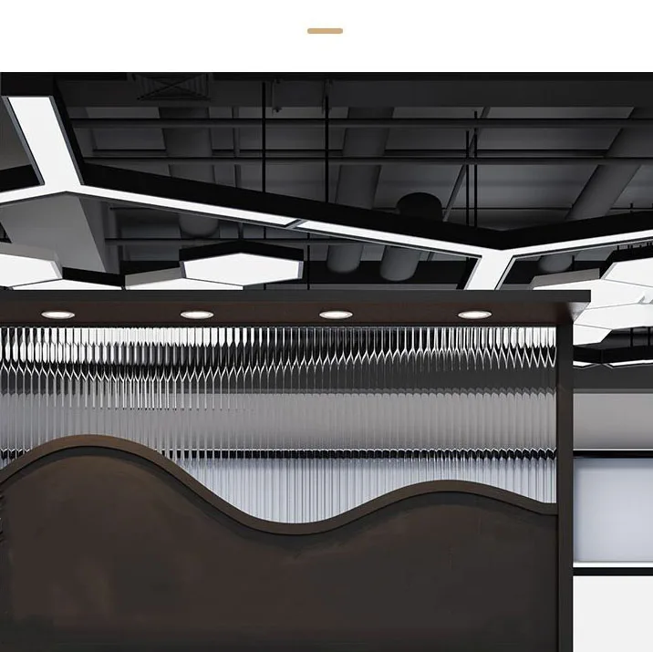 InteriorLED Light Luxury Office Vestibule Partition Panels Stainless ...