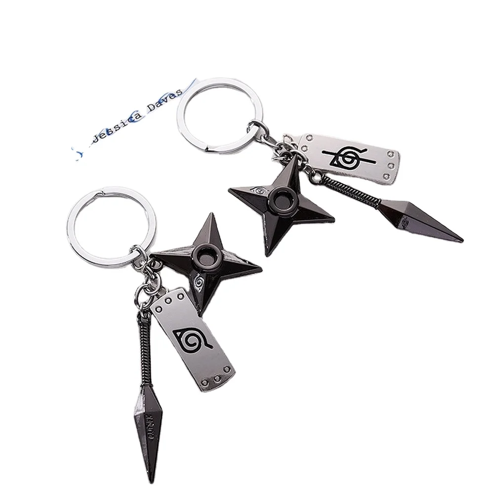 Kunai Shuriken Konoha Ninja Keychain For Bags 2021 Men Anime Trinkets ...