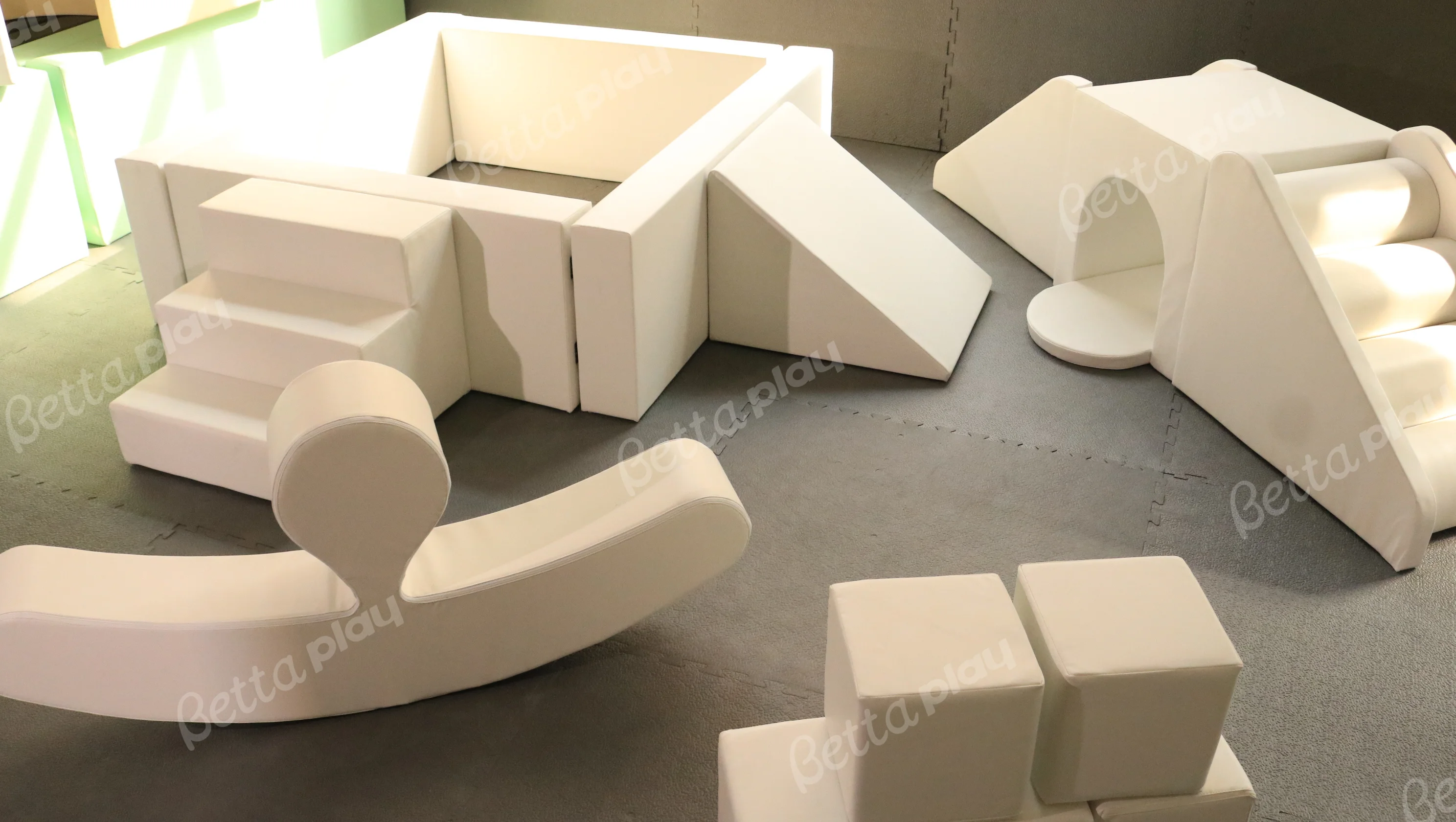 Bettaplay White Set Indoor Kids Toddler Soft Play Equipment