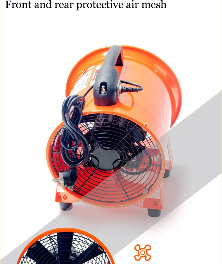 Exhaust Blower Axial Flow Fan Handheld Ventilation Equipment Portable ...