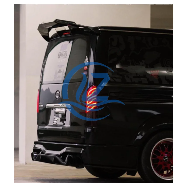 2005-2018 Hiace Rear Spoilers - Carbon Fiber & Fiberglass