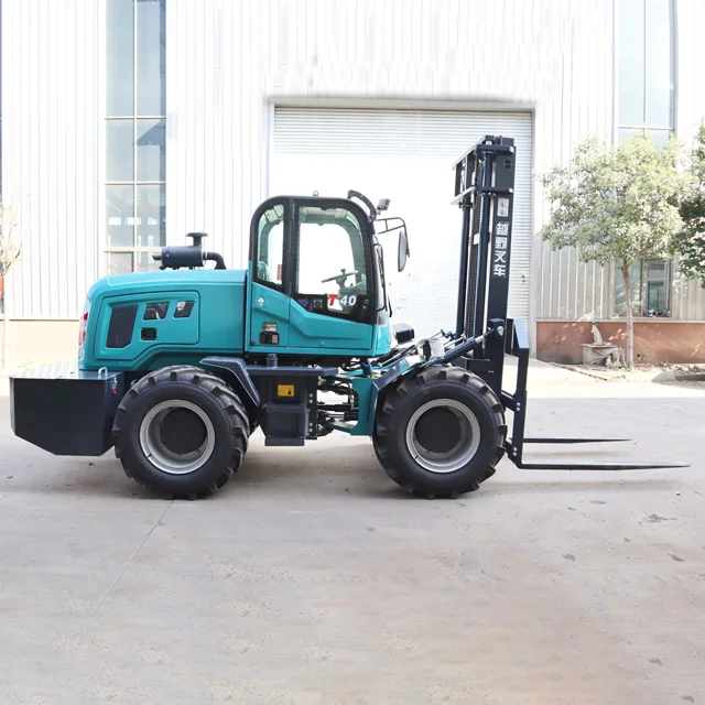Chinese All Terrain Diesel Forklifts 4 Wheel Drive New Forklift Factory Directly Sale Rough ...