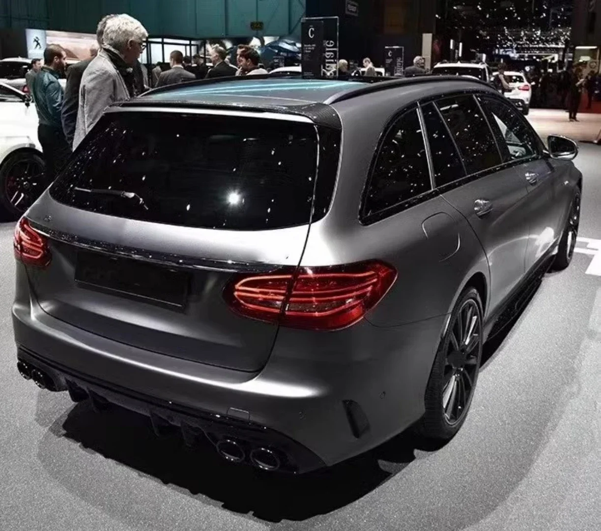 Front Rear Bumper Grill Mask Assembly For Mercedes-benz C-class W205 ...