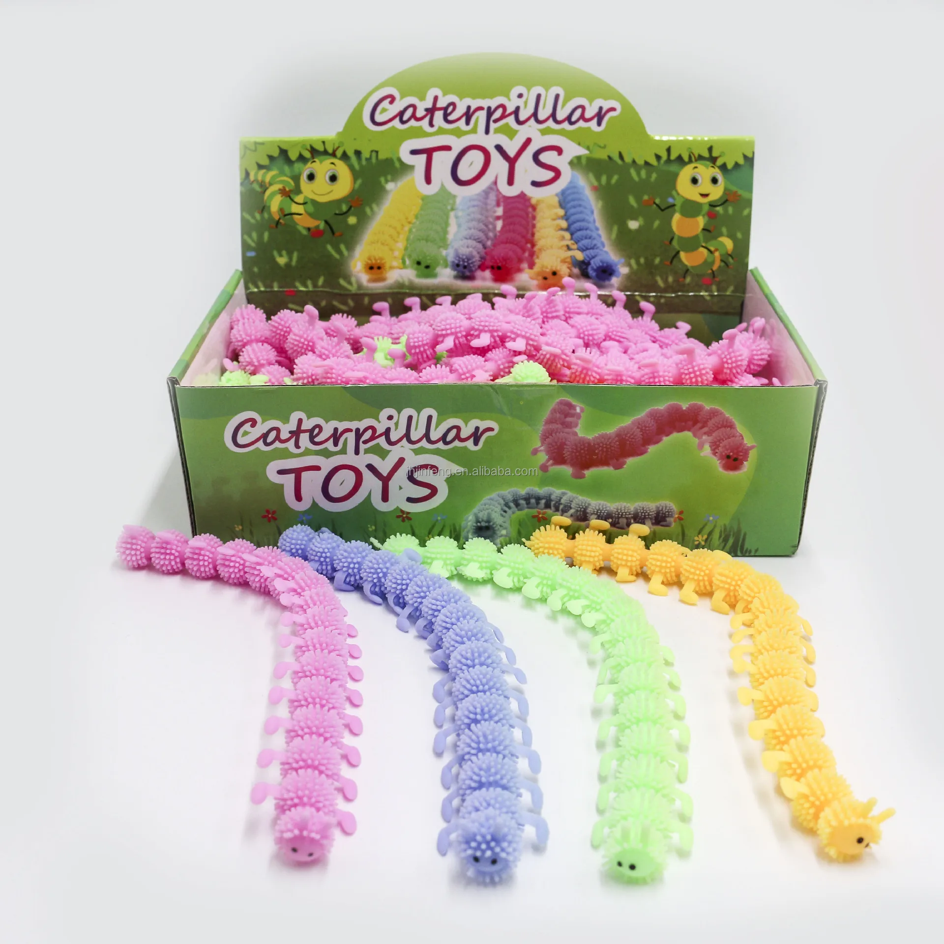 Novelty Toy Caterpillar Puffer Fidget Toy Animal Textured Stretchy ...
