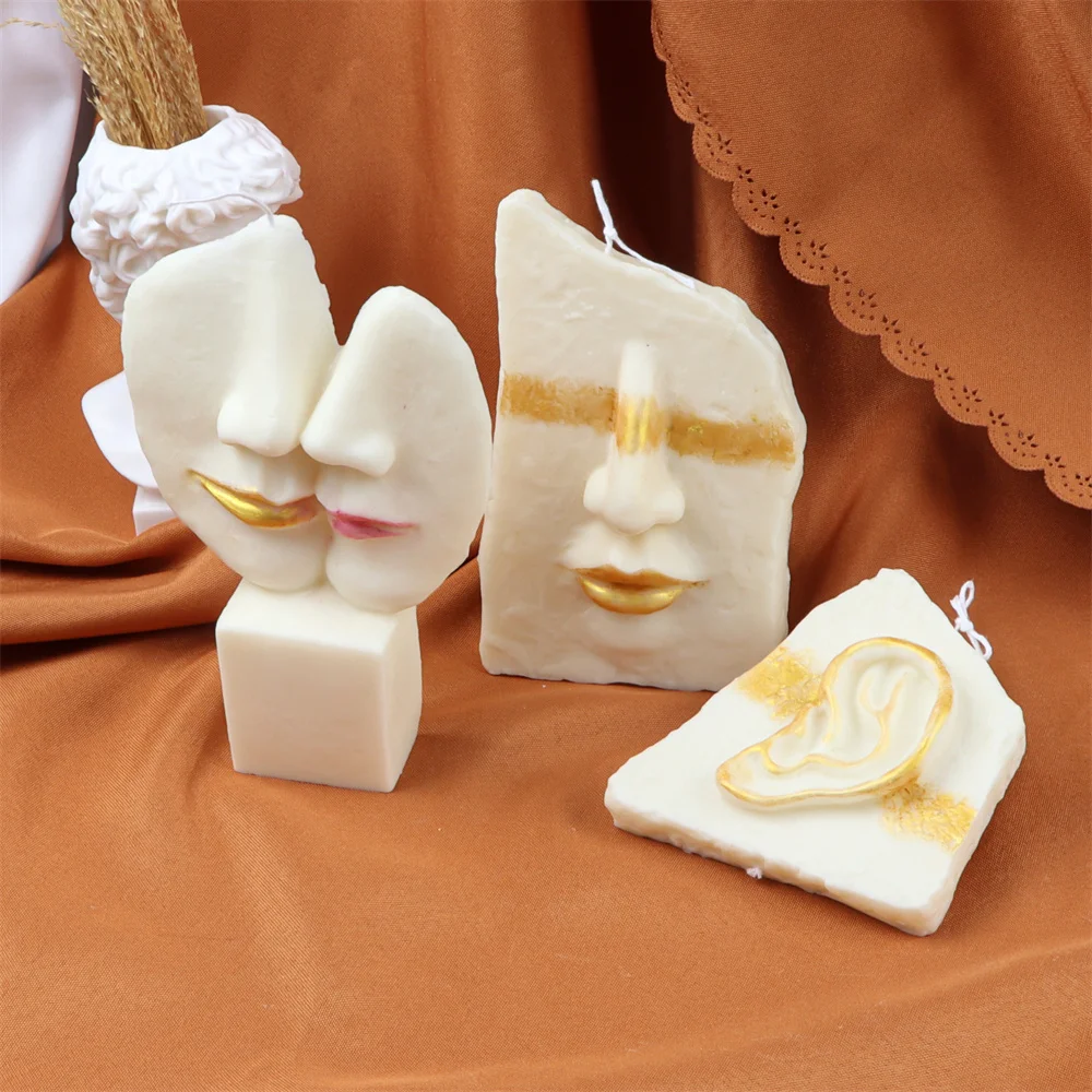 3d Body Silicone Molds For Candle Making Broken Face Art Plaster Maker ...